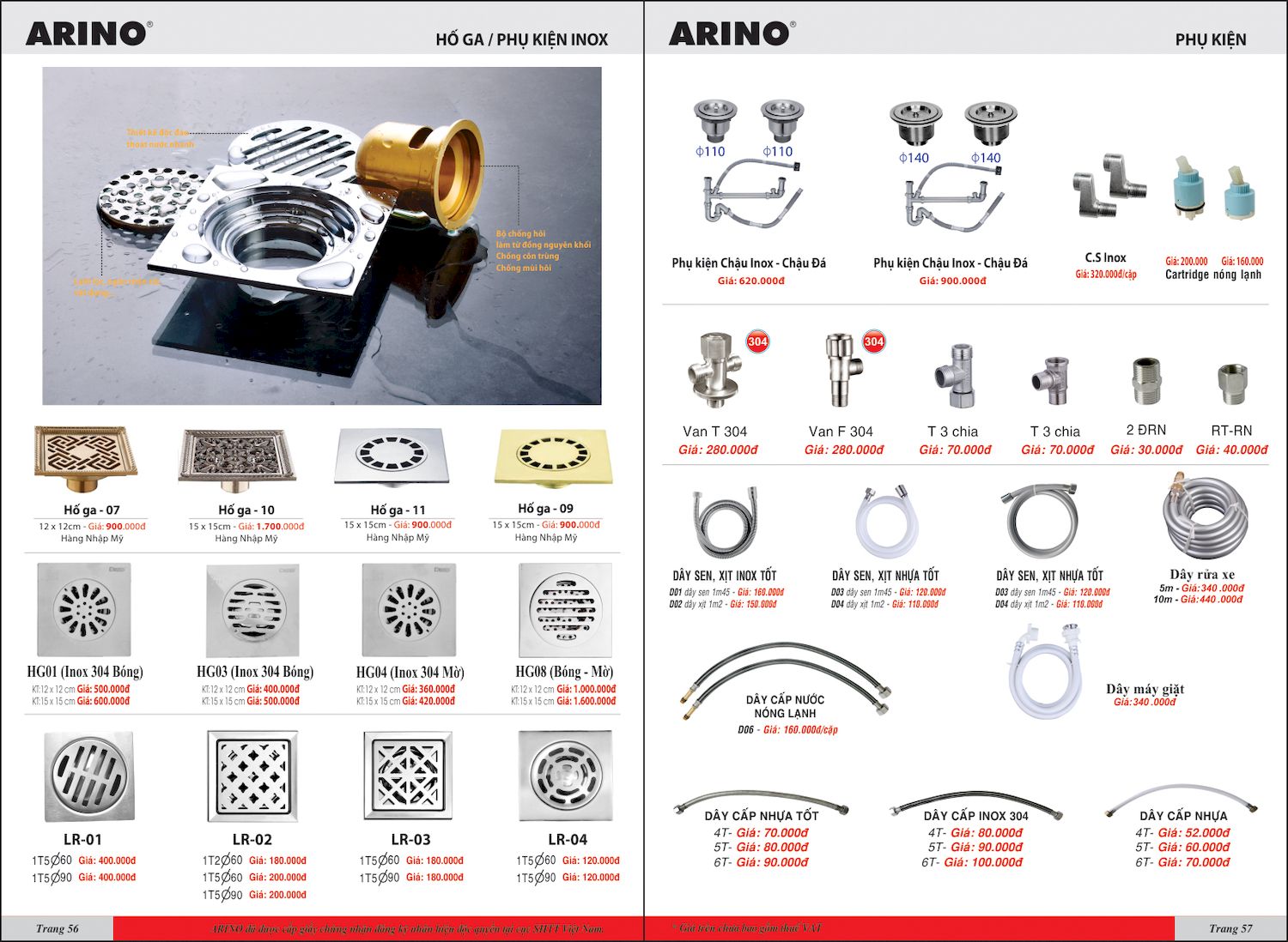 Thiết bị vệ sinh Arino, Bồn cầu Arino, Bảng giá Arino, Catalogue Arino ...