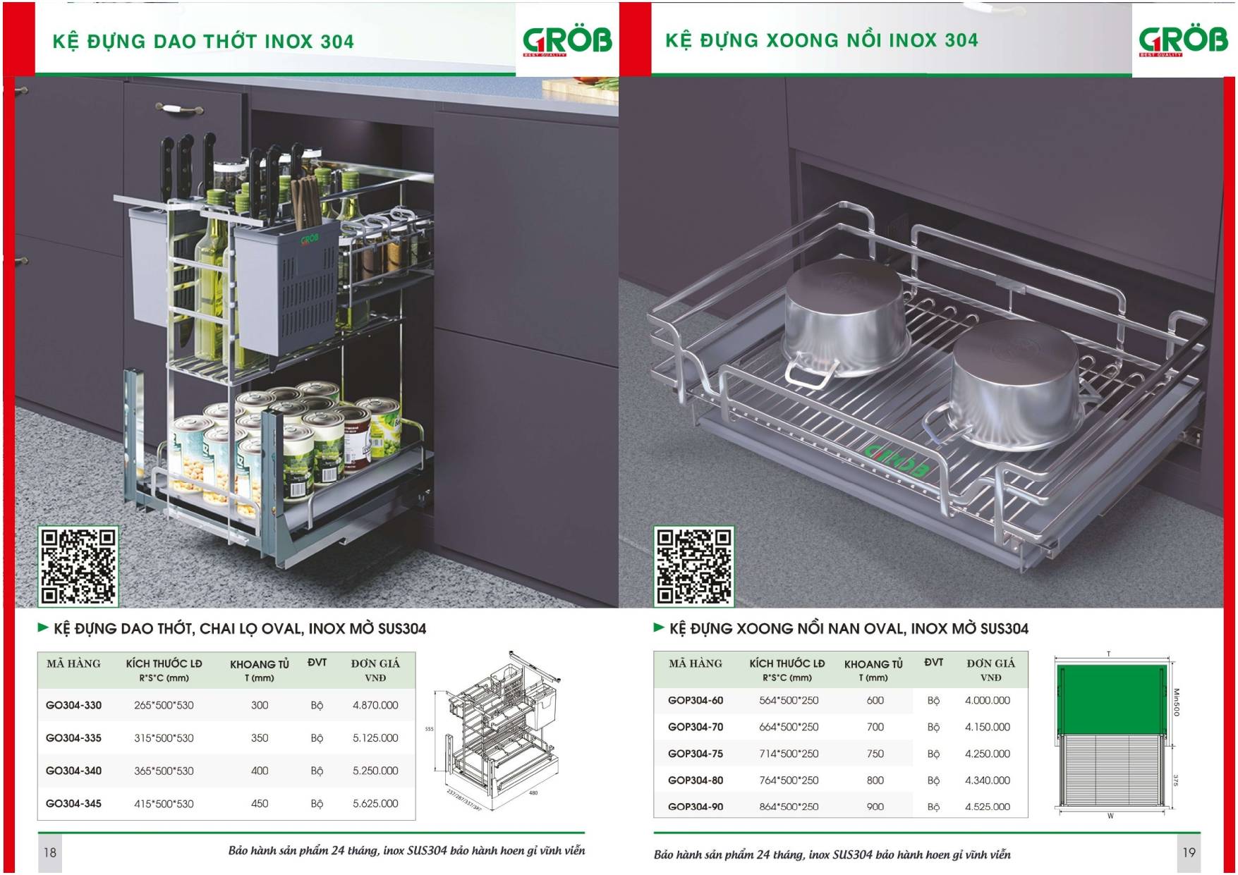 Bảng giá và Catalogue Thiết bị nhà bếp GROB mới nhất, Thiết bị bếp Grob ...