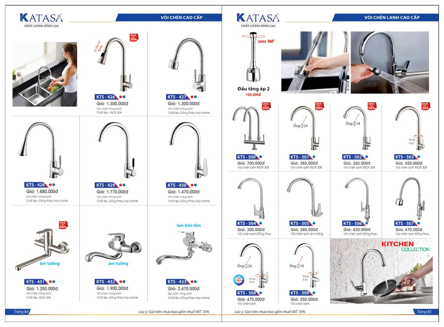 Thiết bị vệ sinh Katasa, Bảng giá Katasa, Catalogue Katasa, Katasa Bình ...