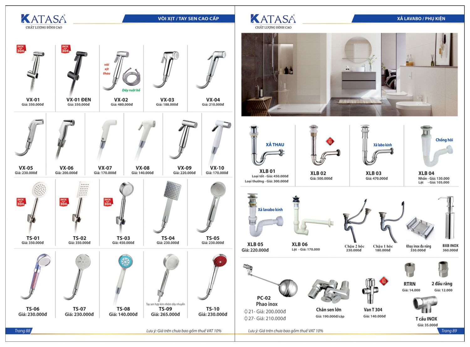 Thiết bị vệ sinh Katasa, Bảng giá Katasa, Catalogue Katasa, Katasa Bình ...