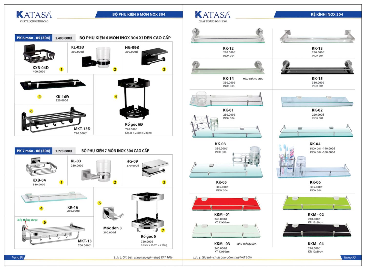 Thiết bị vệ sinh Katasa, Bảng giá Katasa, Catalogue Katasa, Katasa Bình ...