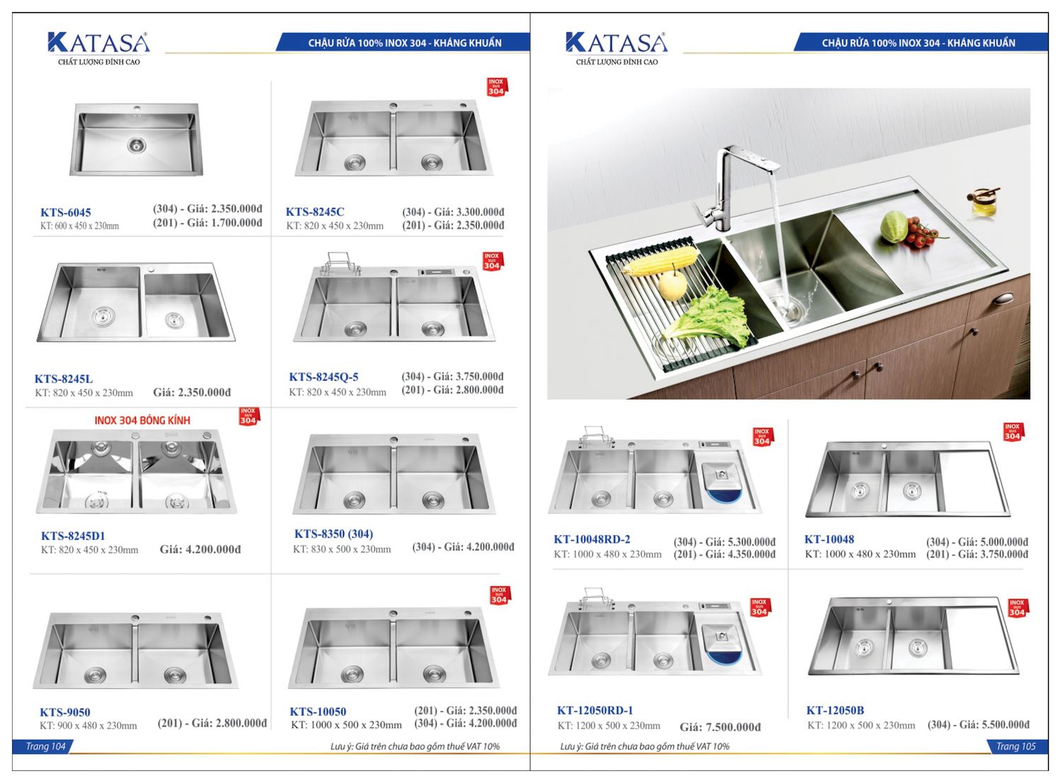 Thiết bị vệ sinh Katasa, Bảng giá Katasa, Catalogue Katasa, Katasa Bình ...